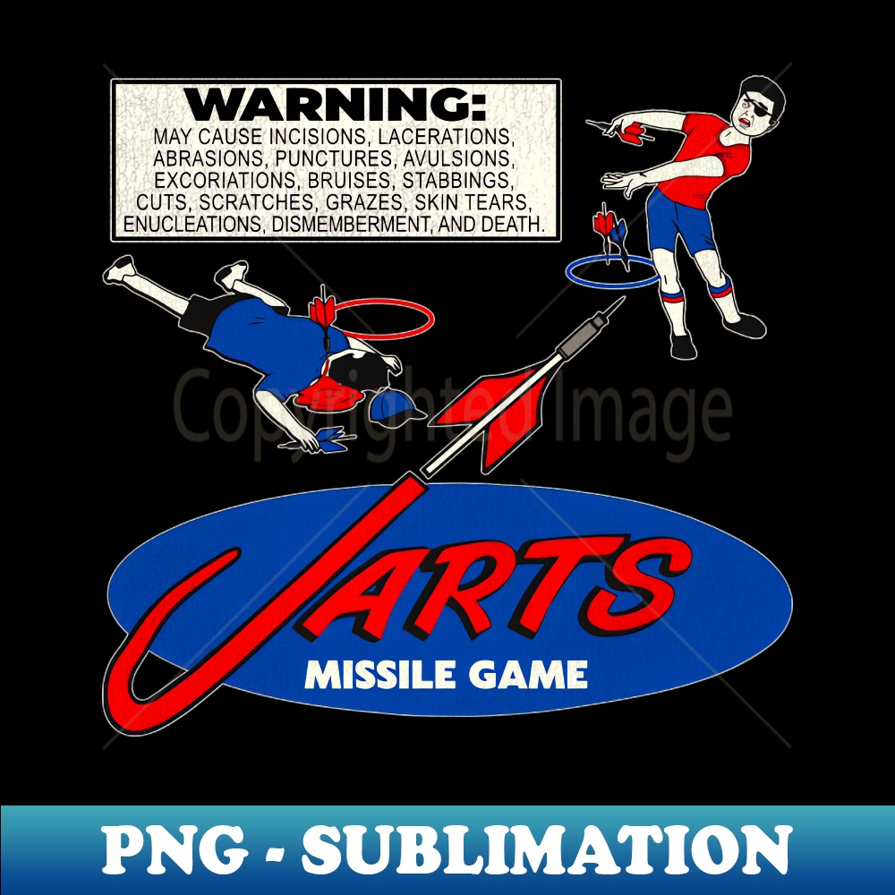 Warning Label Lawn Jarts Missile Game - Signature Sublimati | Inspire Uplift