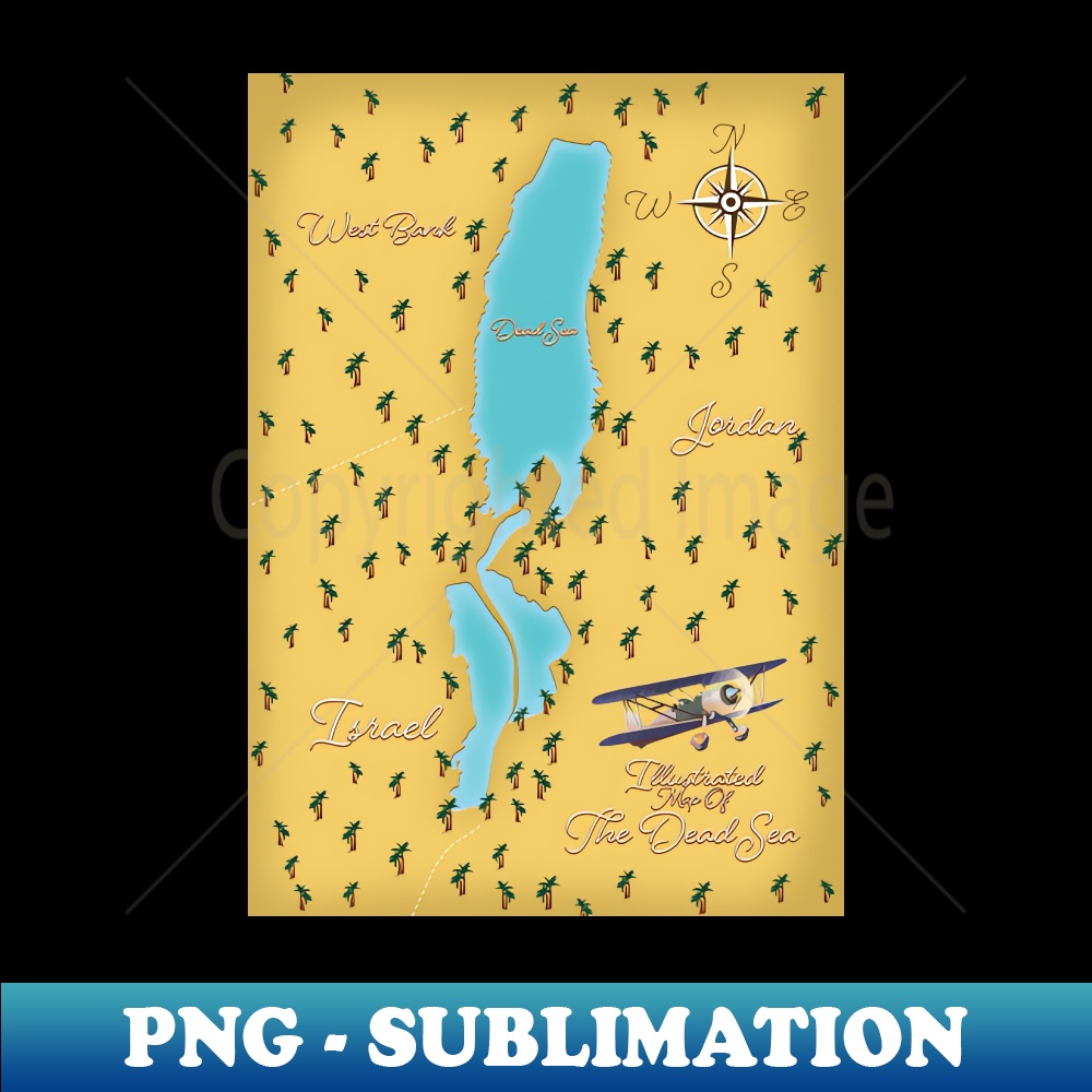 Dead sea map - Instant PNG Sublimation Download - Perfect fo | Inspire ...