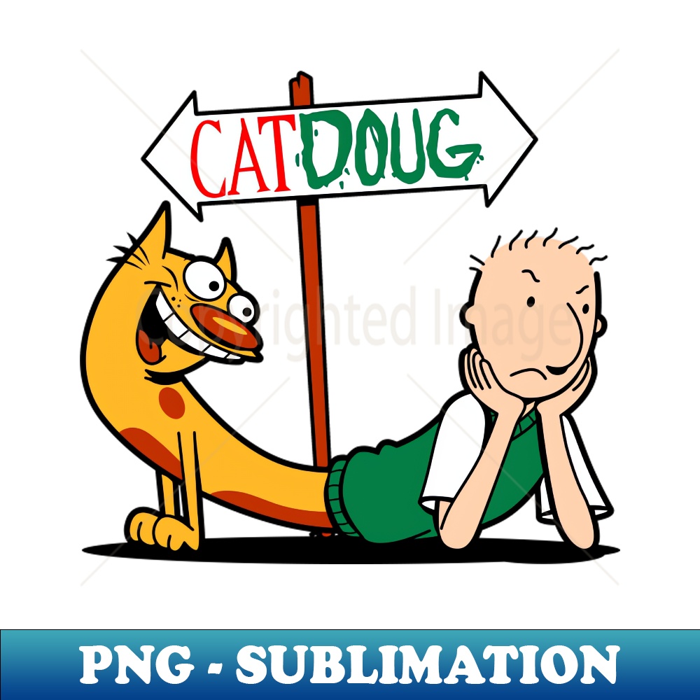 Catdoug Funny Cat 90s Cartoon Mashup - PNG Transparent Subli | Inspire ...