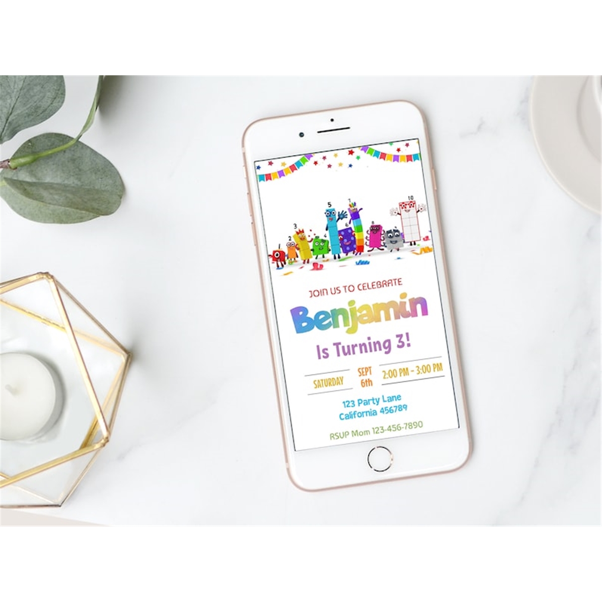 Numberblocks Electronic Invitation Number Blocks Birthday In - Inspire ...