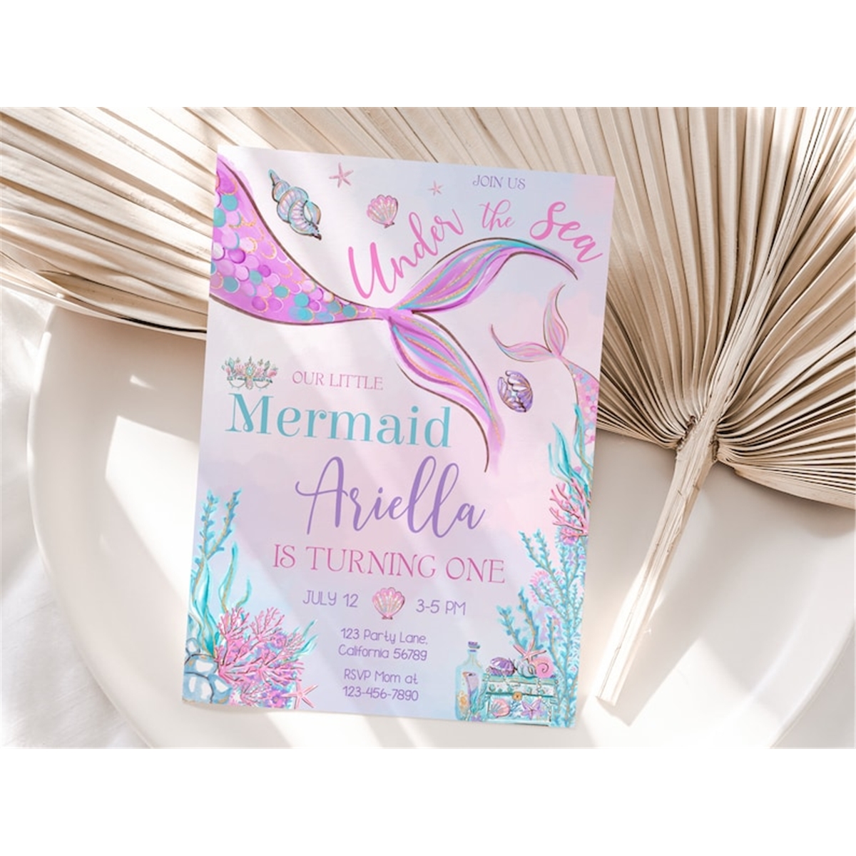 Mermaid Birthday Invitation Mermaid Invitation Mermaid Party | Inspire ...