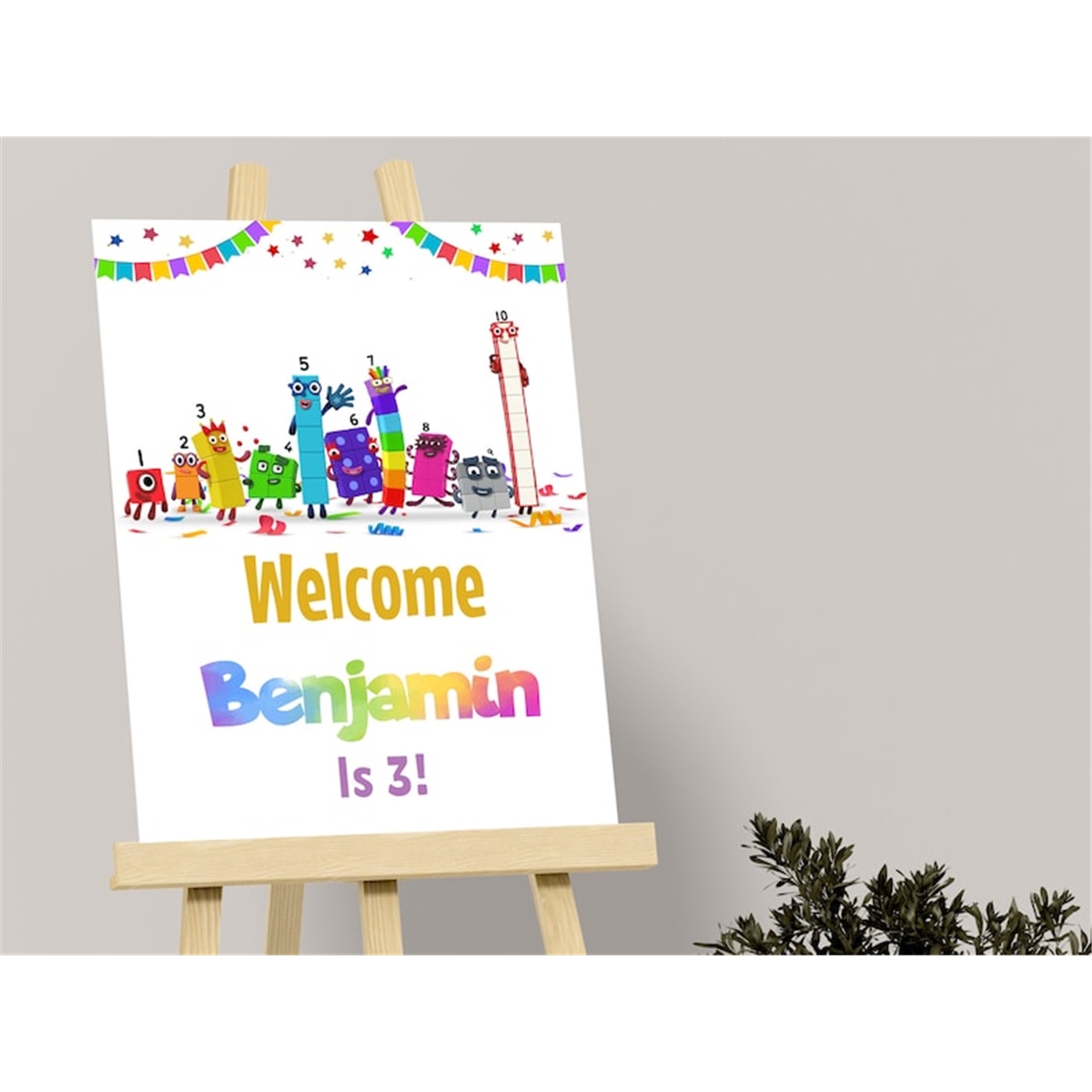 Numberblocks Welcome Sign Number Blocks Birthday Sign Number - Inspire ...