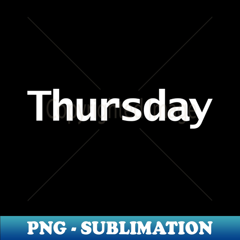 Thursday Minimal Typography White Text - PNG Transparent Sub | Inspire ...