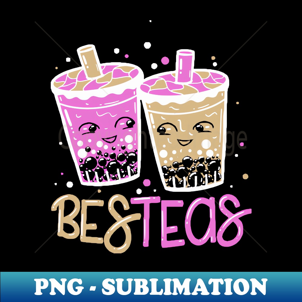 Bes-Teas - Funny Bubble Tea BFF Bestie Cute Kawaii - Retro P - Inspire ...