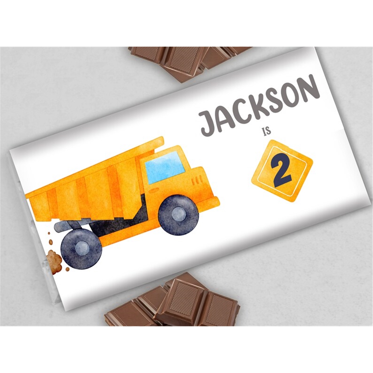 Construction Chocolate Label Dump Truck Candy Bar Wrapper Di | Inspire ...