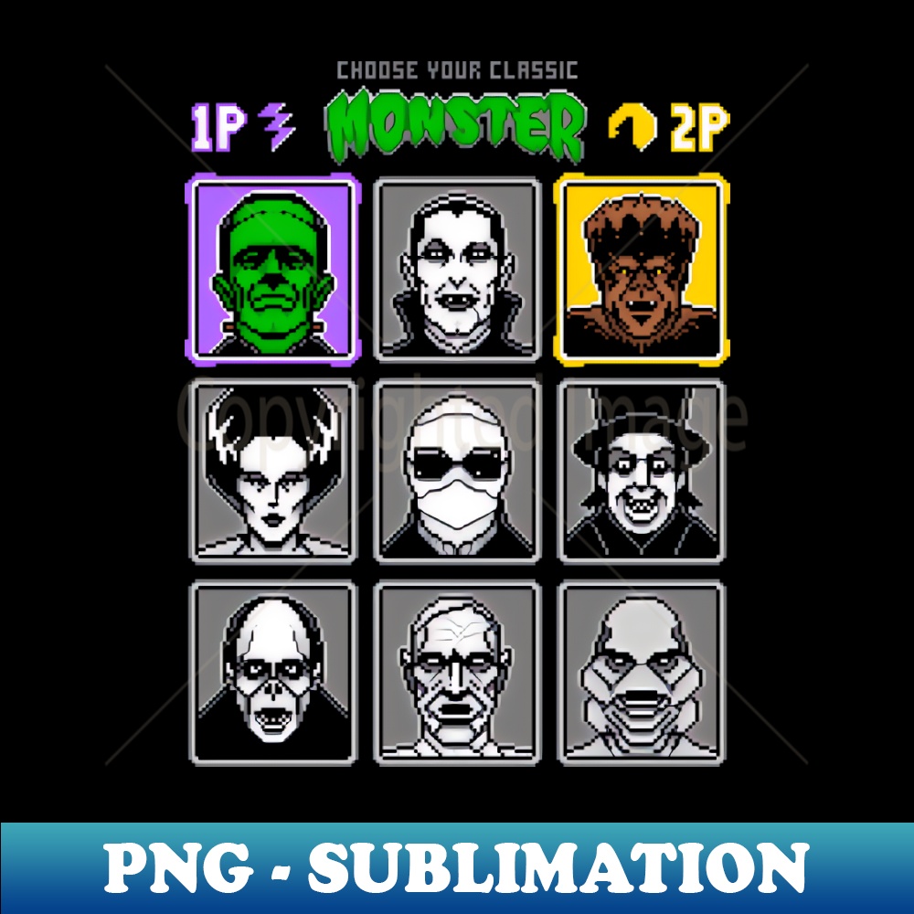8 Bit Monsters - PNG Sublimation Digital Download - Boost Yo | Inspire ...