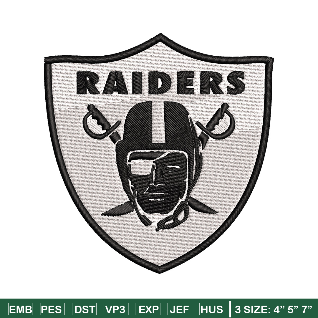 Las Vegas Raiders logo Embroidery, NFL Embroidery, Sport emb | Inspire ...