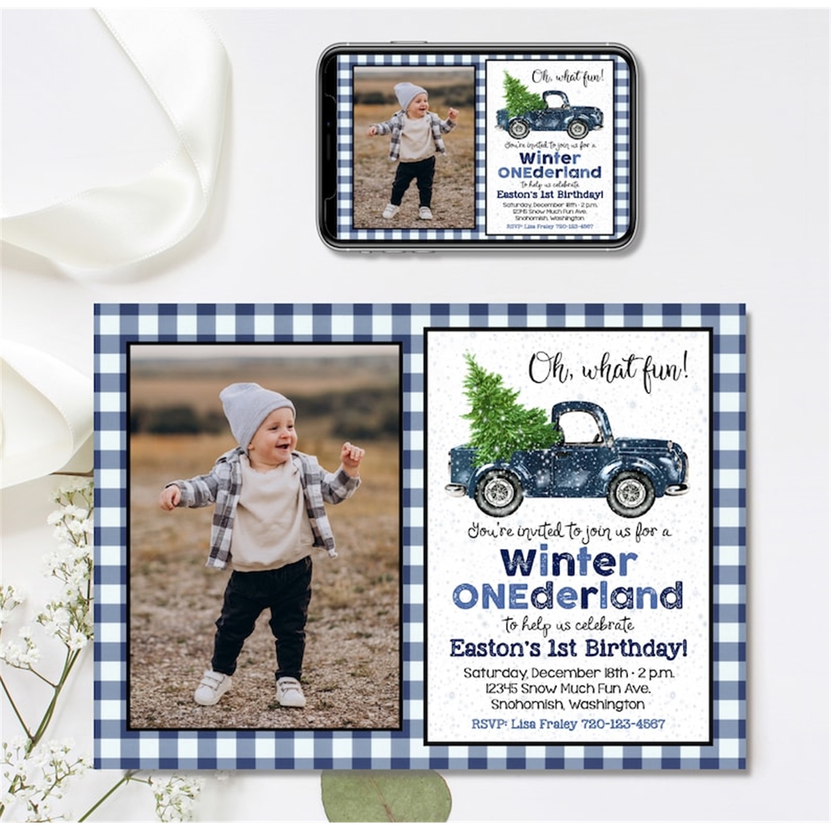 Editable Winter Onederland Invitation, Onederland Birthday I | Inspire ...