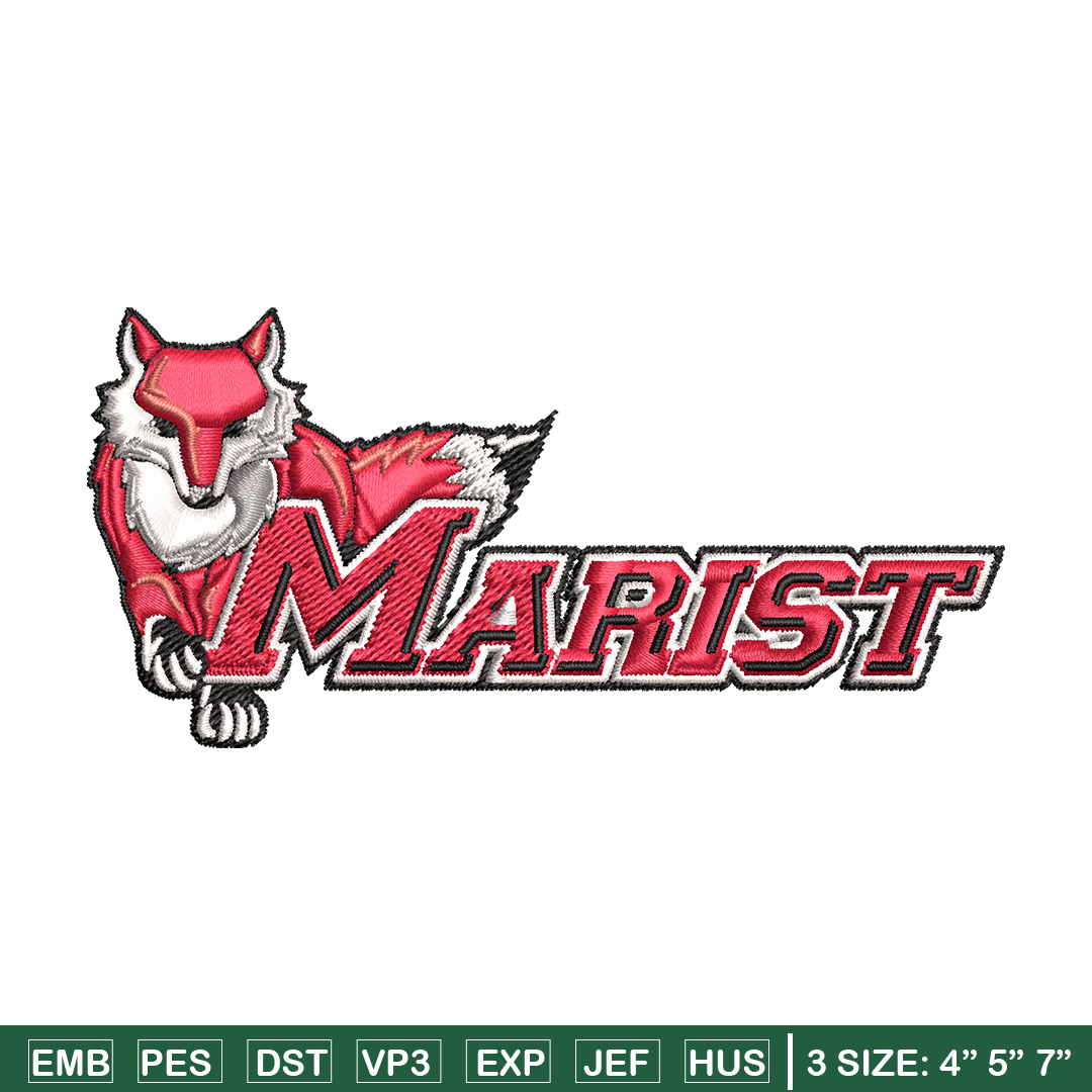 Marist Red Foxes embroidery design, Marist Red Foxes embroid | Inspire ...