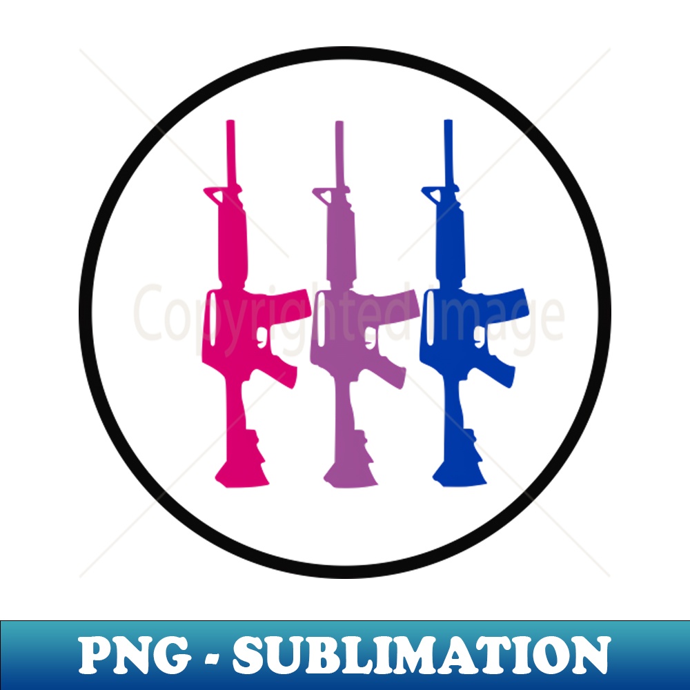 Bisexual Pride Flag Rifles - Elegant Sublimation PNG Downloa - Inspire ...