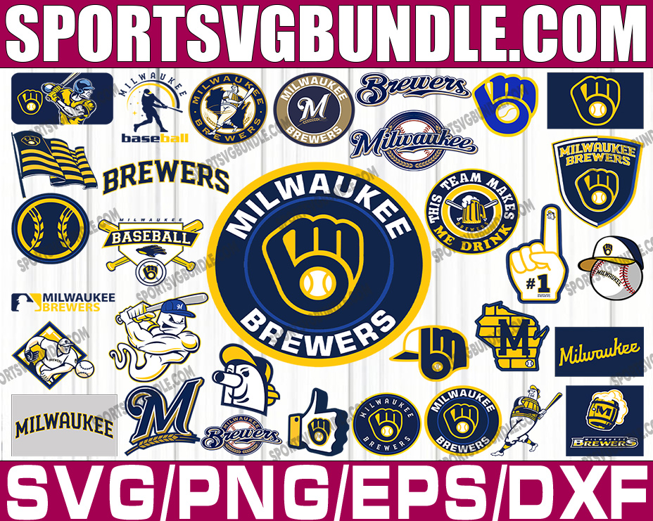 Bundle 32 Files Milwaukee Brewers Baseball Team SVG, Milwauk | Inspire ...