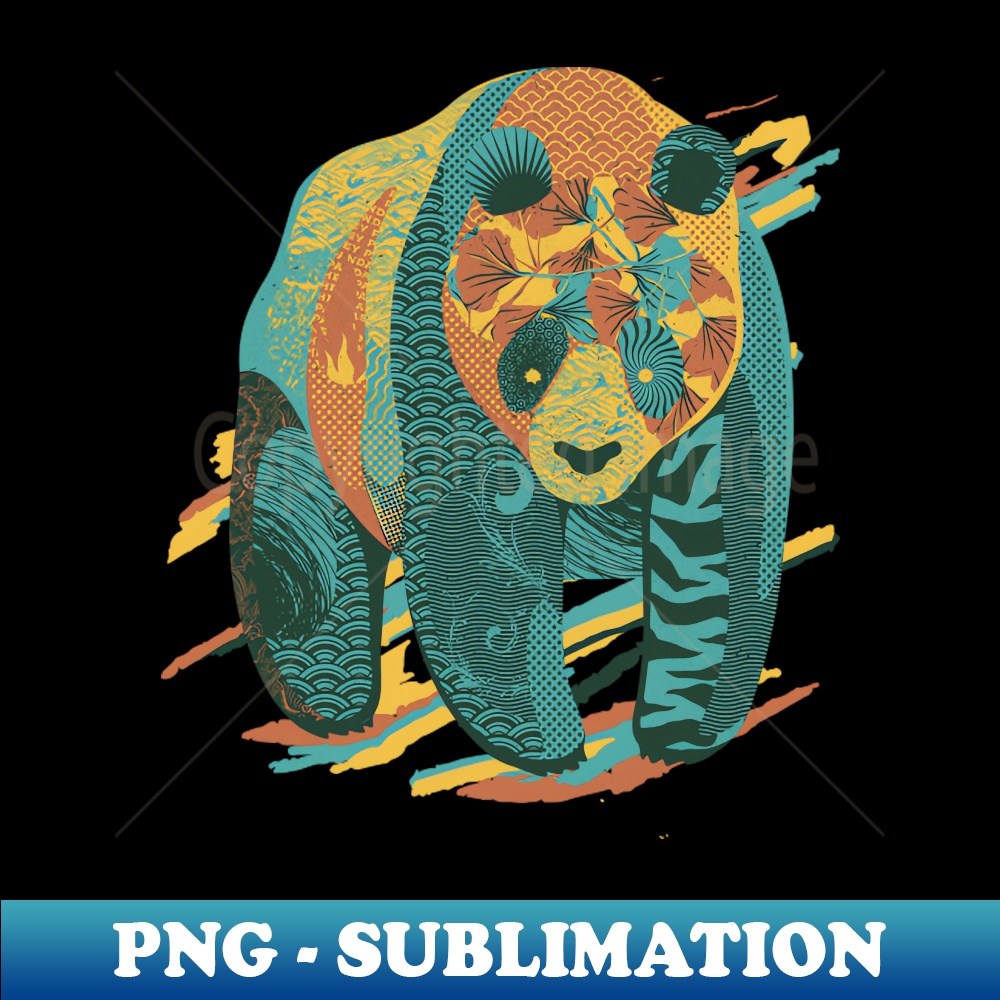 Colorful Tattooed Panda Textures by Tobe Fonseca - Professio | Inspire ...