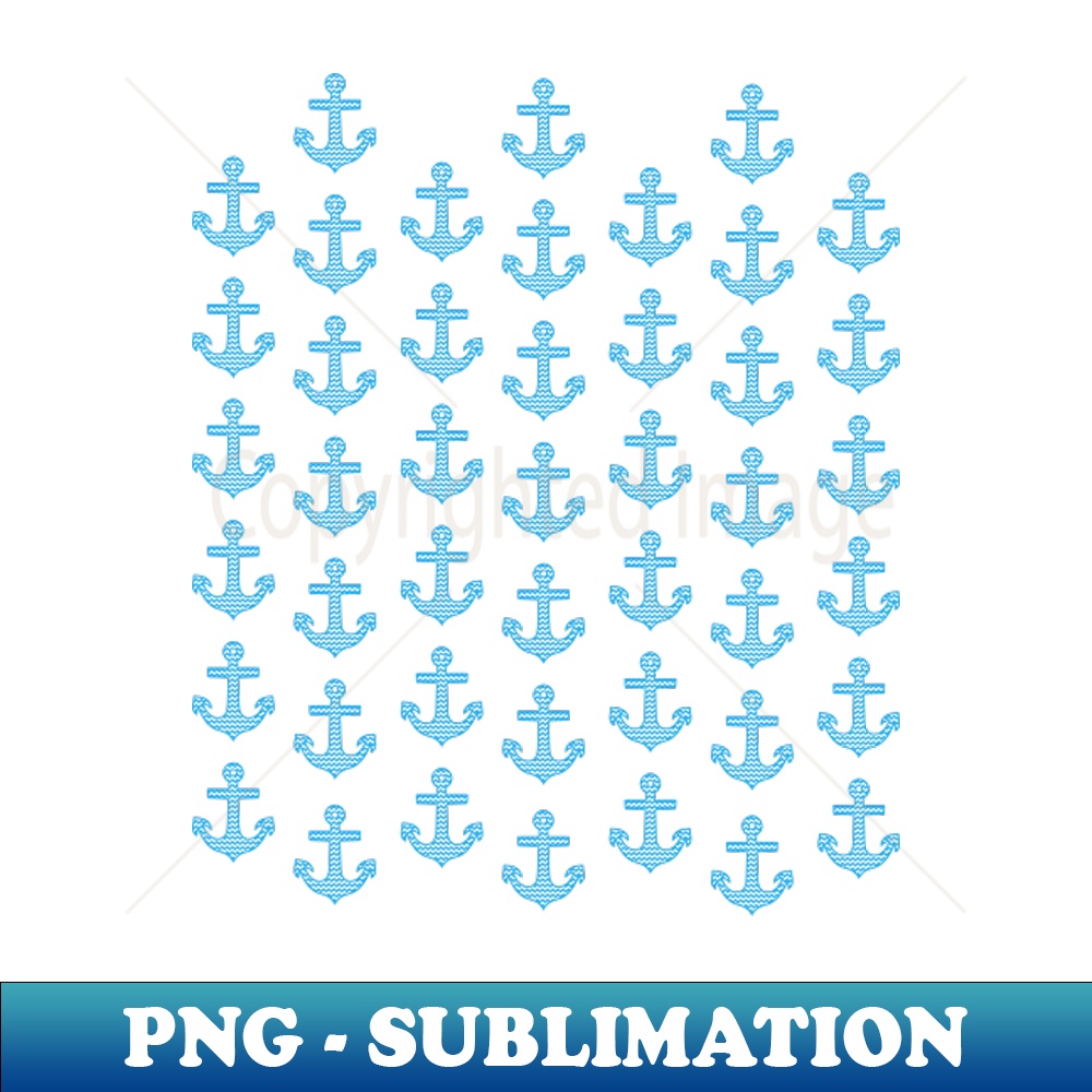 Anchor blue captain pattern design - Modern Sublimation PNG | Inspire ...