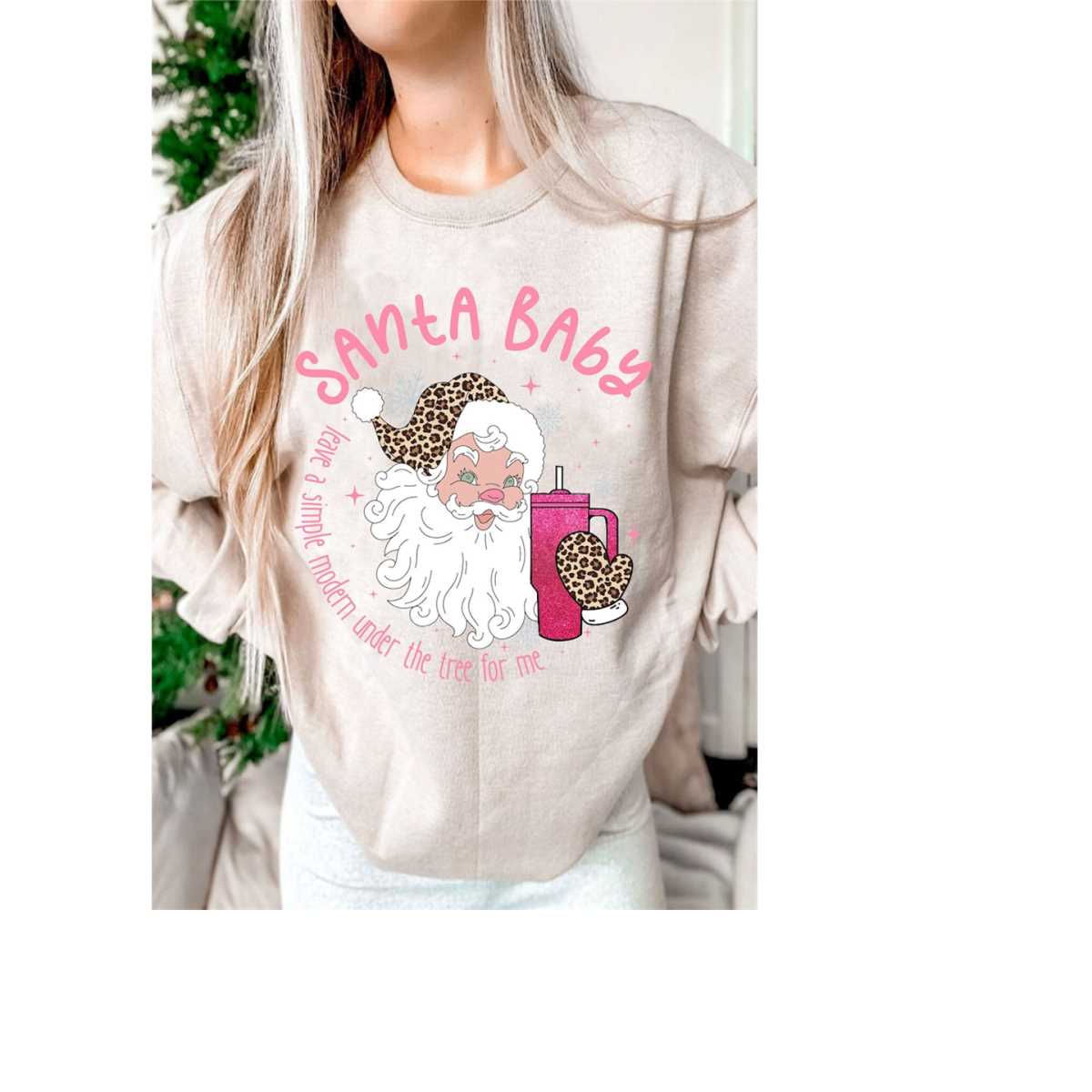 Pink Christmas png, Santa Baby Leave A Stanley Under The Tre - Inspire ...
