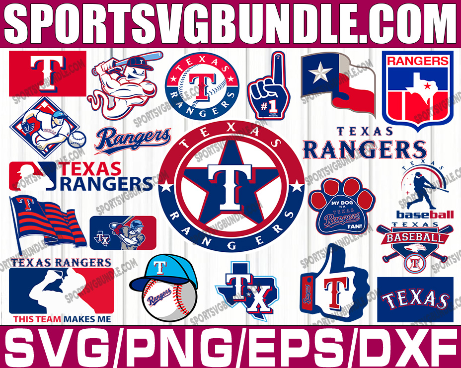 Bundle 21 Files Texas Rangers Baseball Team Svg, Texas Range | Inspire ...