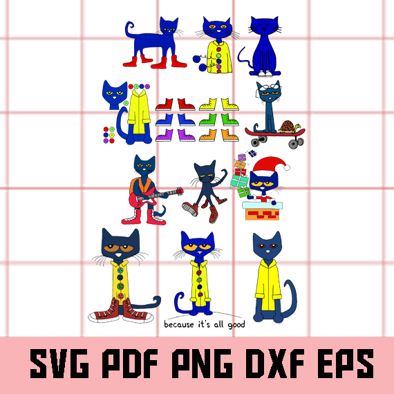 Pete the cat Svg, Pete the cat Png, Pete the cat Eps, Pete t | Inspire ...