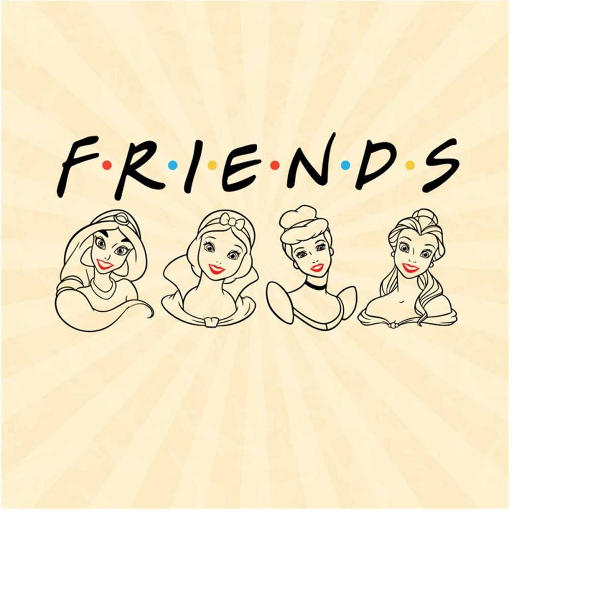Princess Friends Svg, DisneyPrincess Svg, Friends svg, Viny - Inspire ...