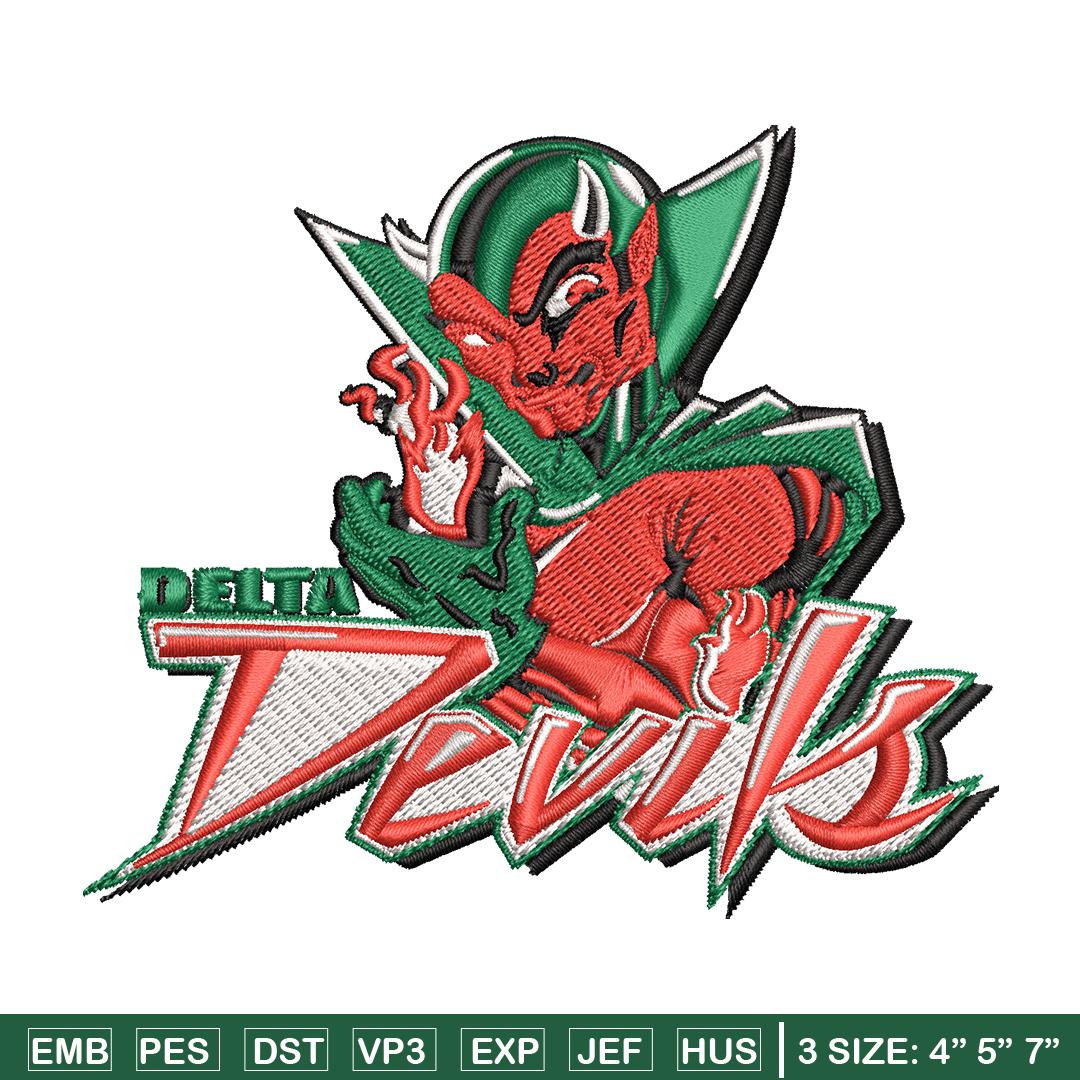 Mississippi Valley State Delta Devils embroidery, logo embro | Inspire ...
