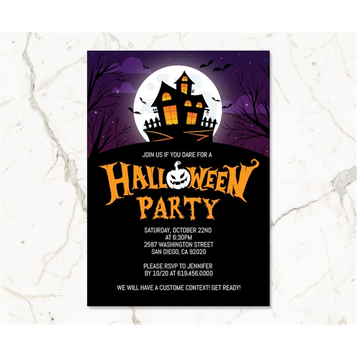 Halloween Party Invitation EDITABLE, Ghost Invitations, Cost | Inspire ...