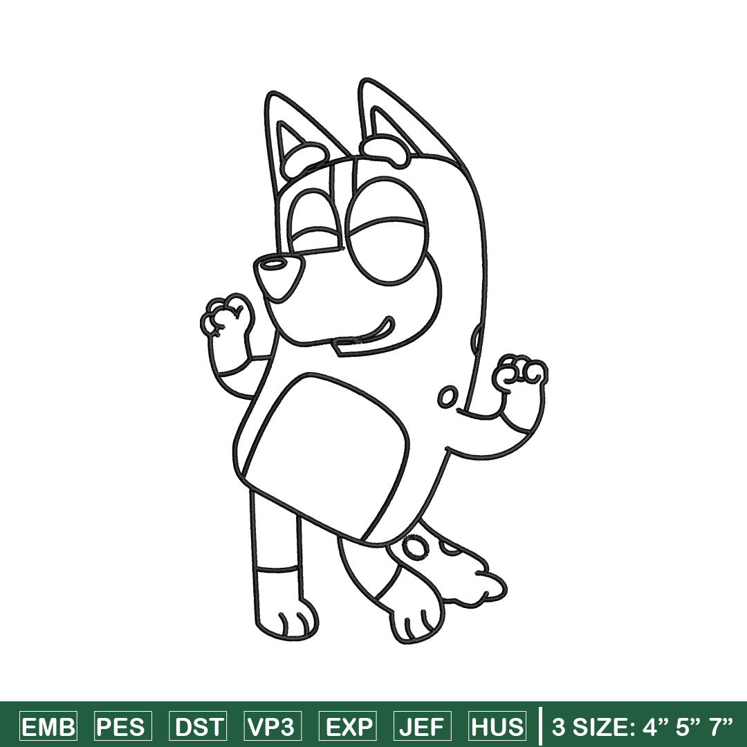 Mom Bluey Coloring Pages Embroidery, Bluey Embroidery, Embro | Inspire ...