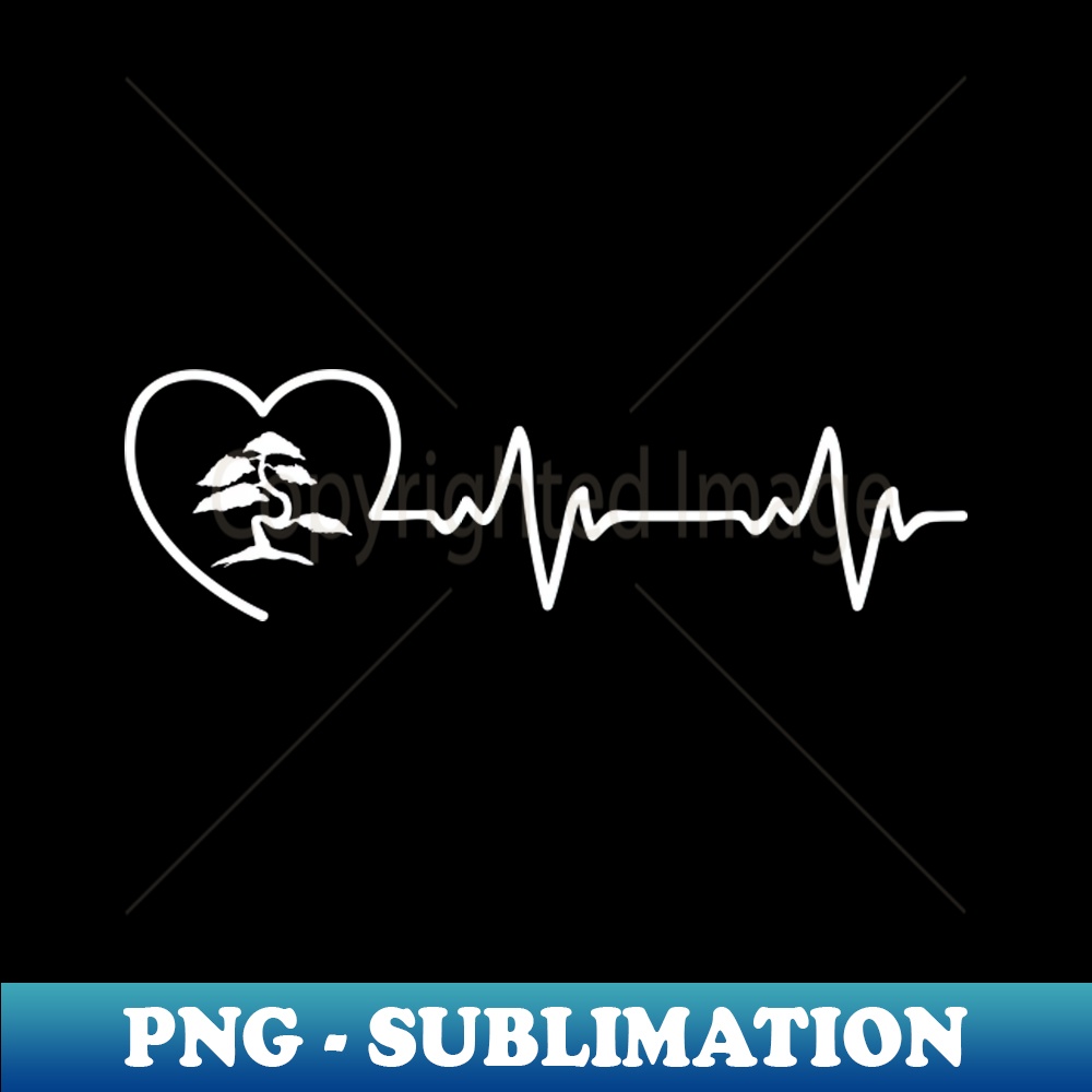Bonsai Tree Heartbeat - PNG Transparent Sublimation Design - - Inspire ...
