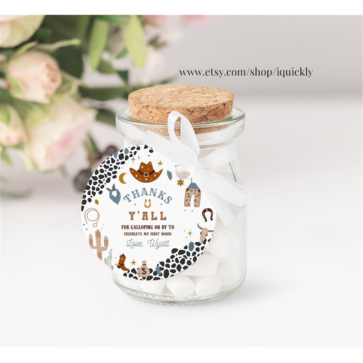 Editable My first Rodeo Birthday Favor tags Cowboy 1st Birth - Inspire ...