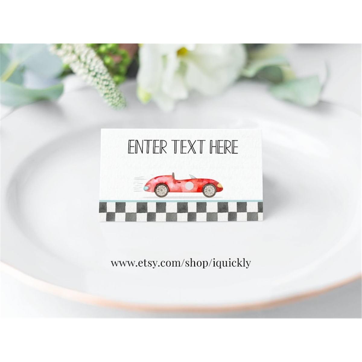 EDITABLE Two fast Food tags Racecar Party Buffet label Racin | Inspire ...