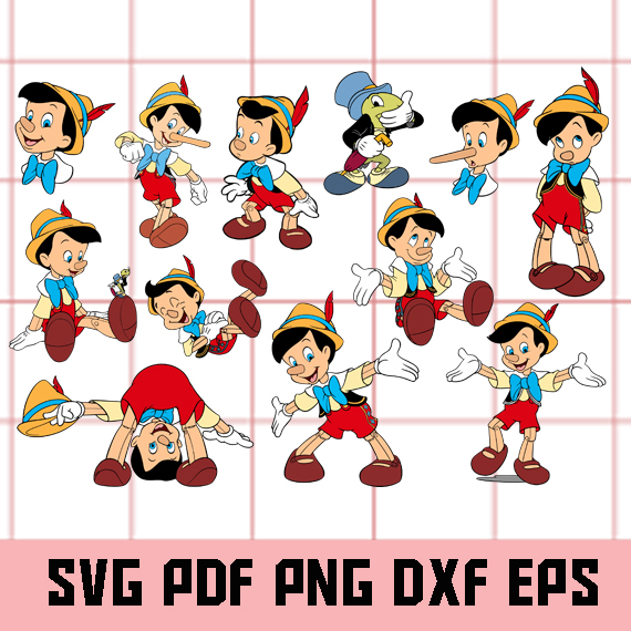 Pinocchio Svg, Pinocchio Png, Pinocchio Eps, Pinocchio Dxf, | Inspire ...