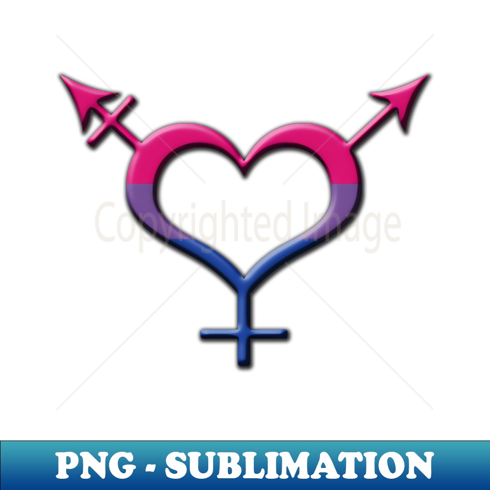 Heart-Shaped Bisexual Pride Transgender Symbol - Sublimation | Inspire ...