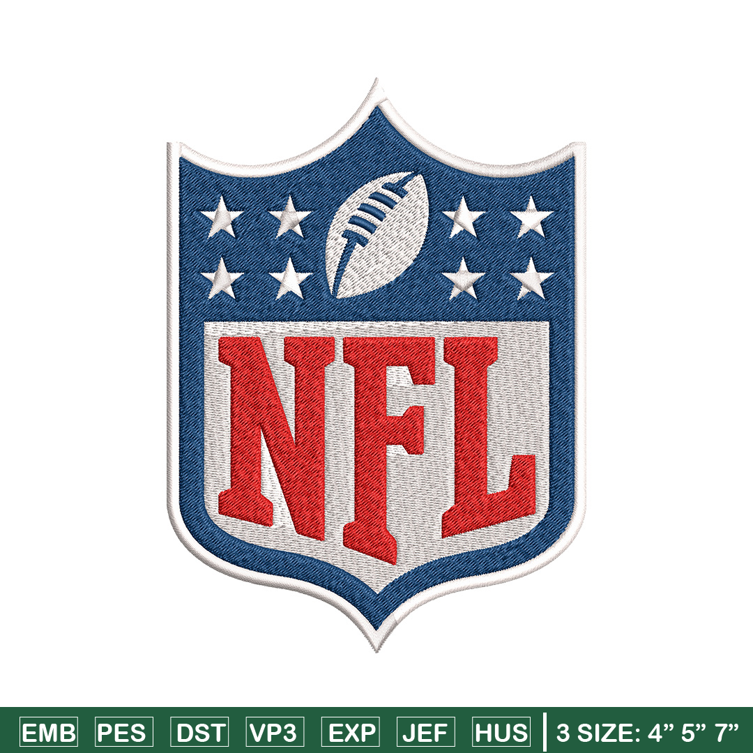 National Football Leagues logo Embroidery, NFL Embroidery, S | Inspire ...