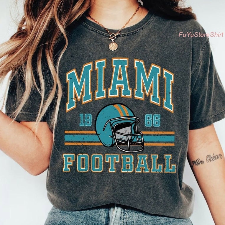 Retro Miami 1966 Football Shirt Png, Miami Dolphin Football | Inspire ...