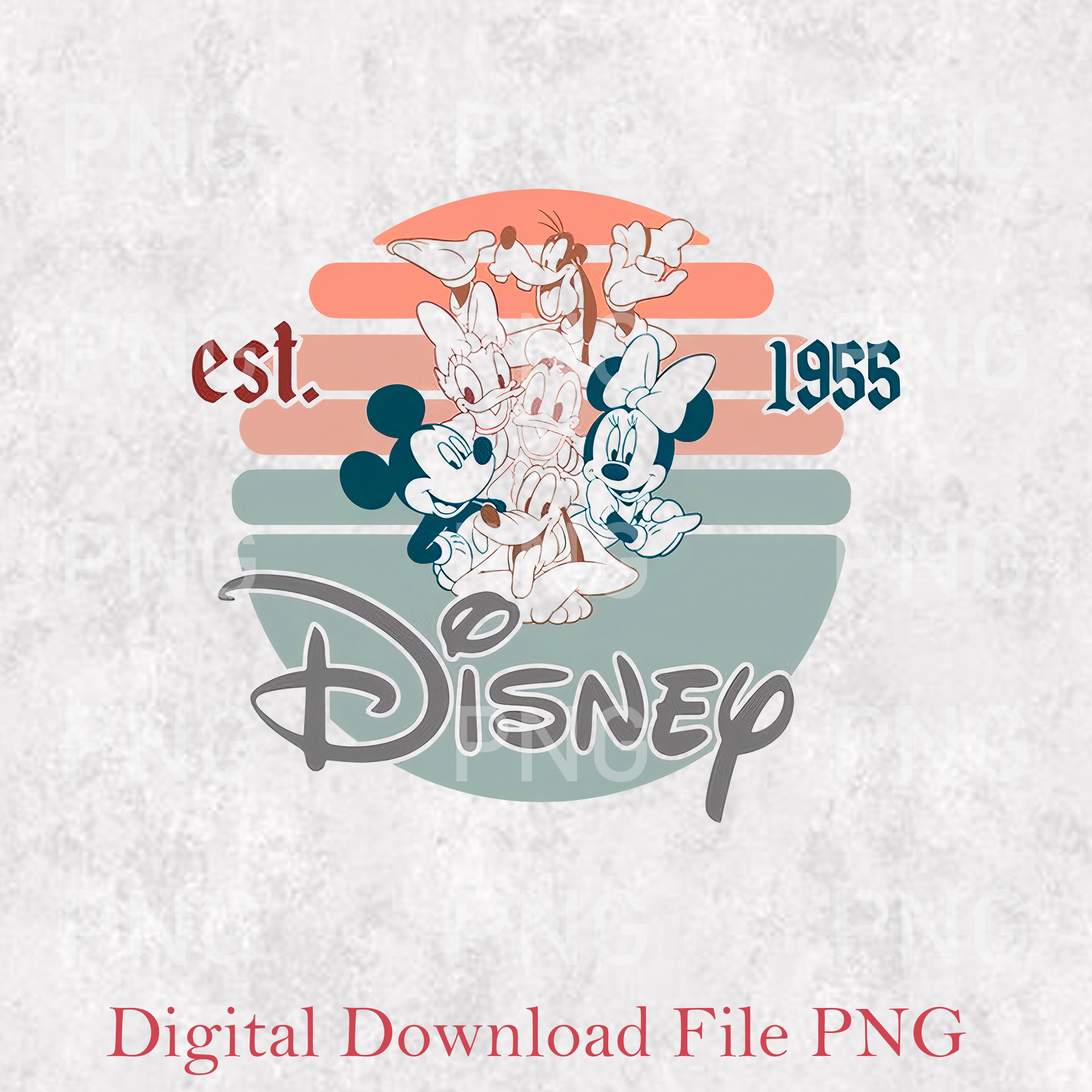 Retro Disneyland Est 1955 California PNG, Disneyland PNG, Ha | Inspire ...