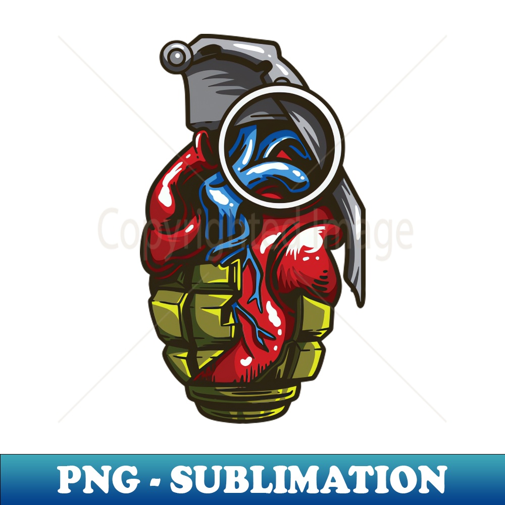 Heart Anatomy Love Grenade - Special Edition Sublimation PNG - Inspire ...