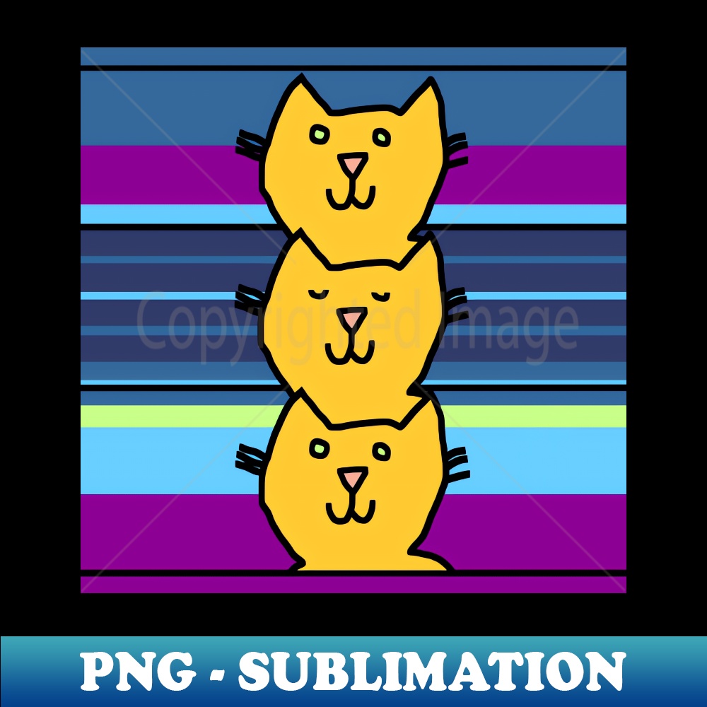 Yellow Cat Column - PNG Transparent Sublimation File - Enhan - Inspire ...