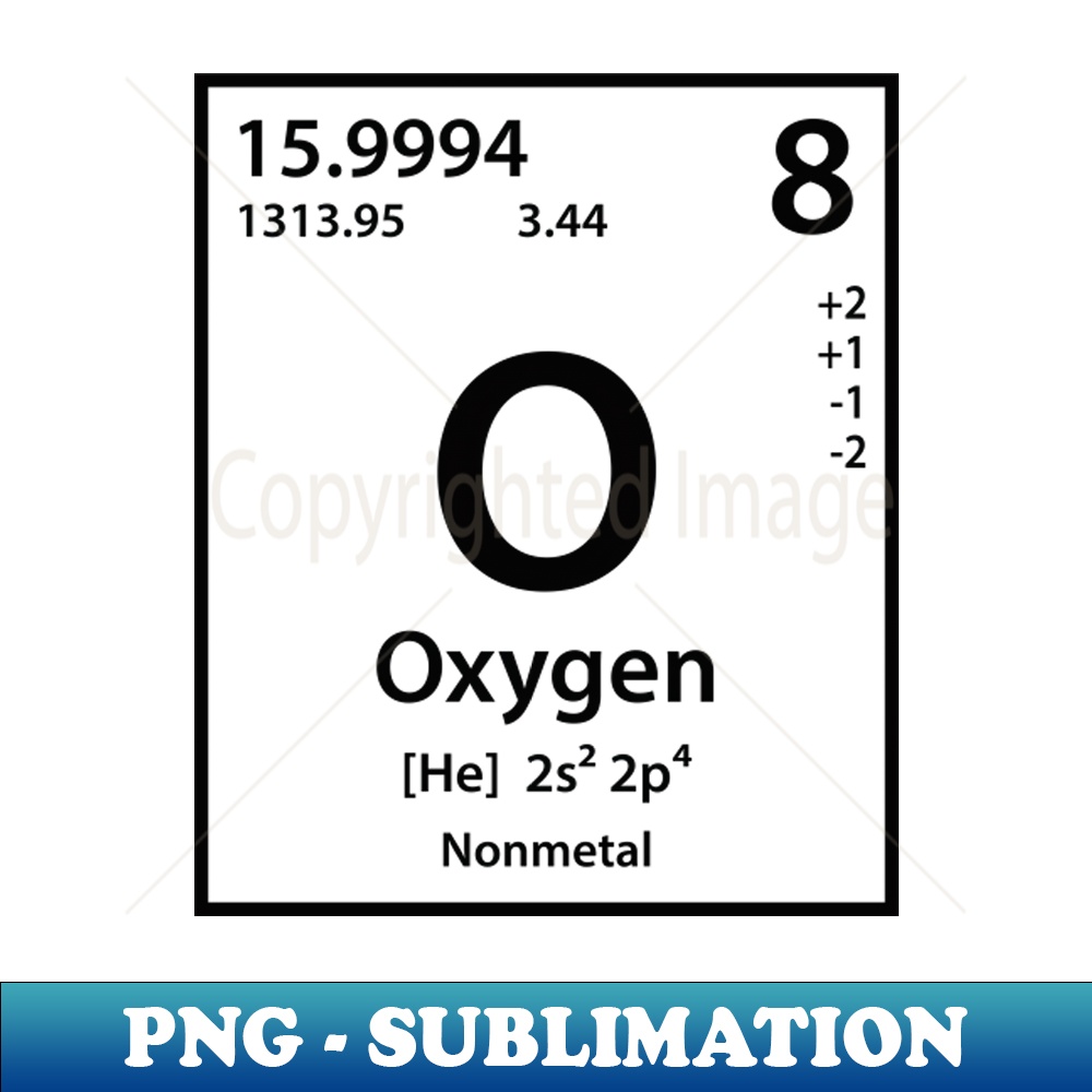 Oxygen Periodic Element Corner Logo Shirt - Instant PNG Subl | Inspire ...