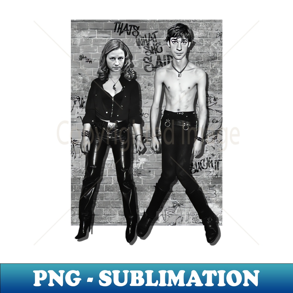 JIM PAM The Office Punk Rock Parody - Premium Sublimation | Inspire Uplift