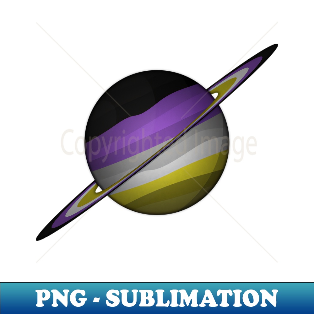 Planet and Rings in Non-Binary Pride Flag Colors - Exclusive | Inspire ...