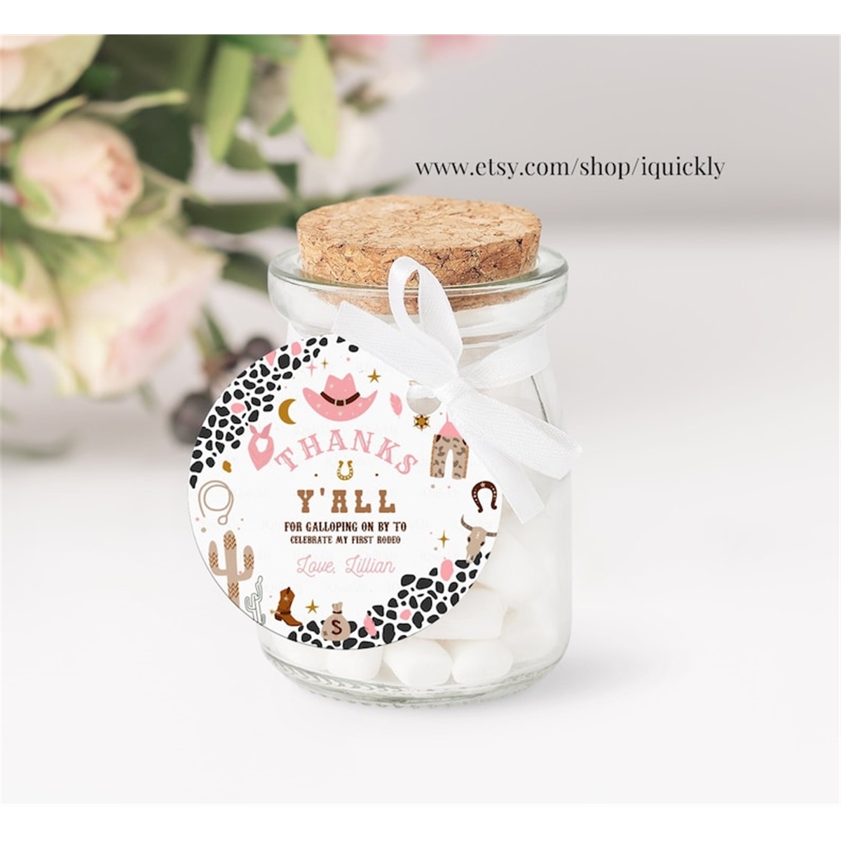 Editable My first Rodeo Birthday Favor tags Cowboy 1st Birth - Inspire ...