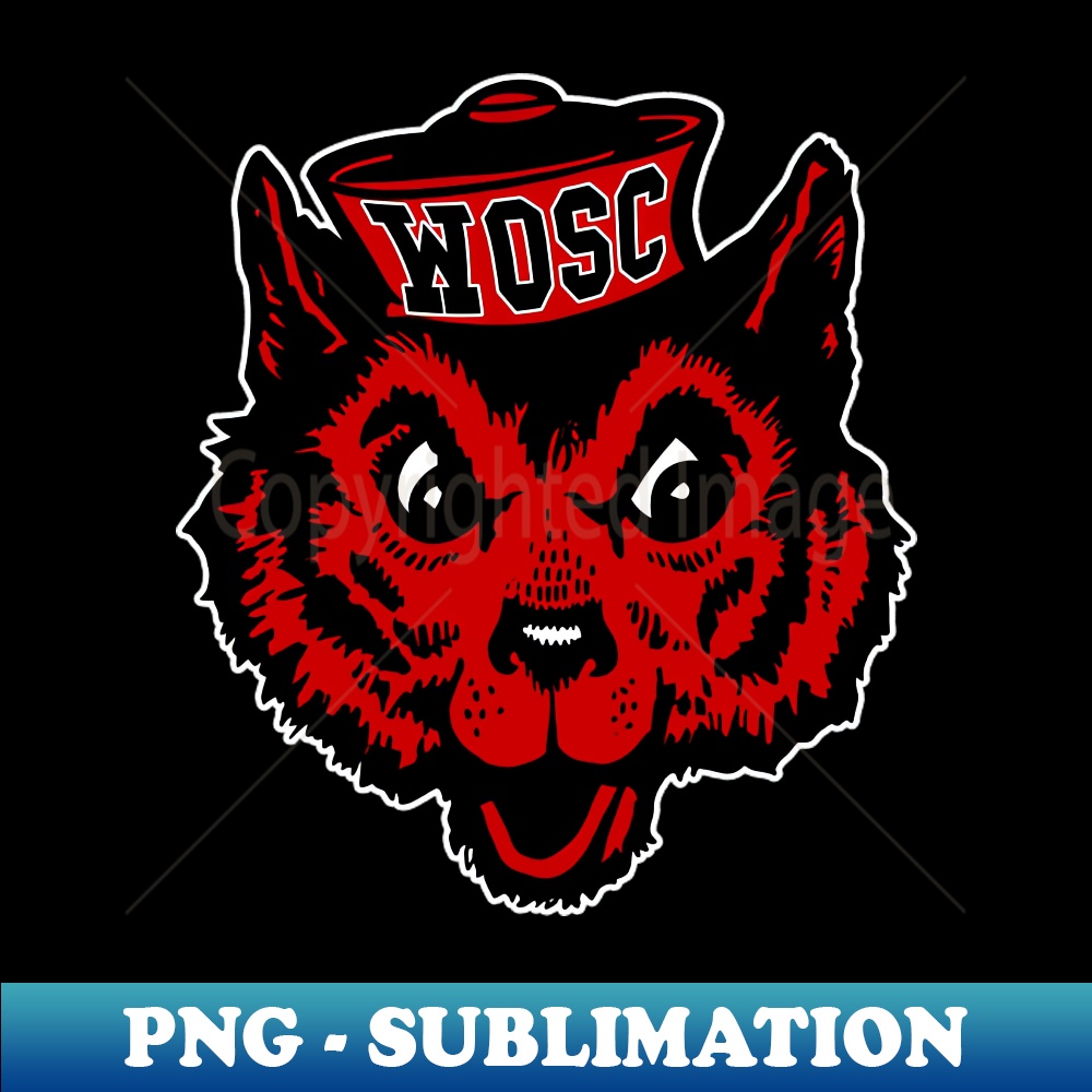 Western Oregon State College Vintage Wolf Mascot wearing Cap | Inspire ...