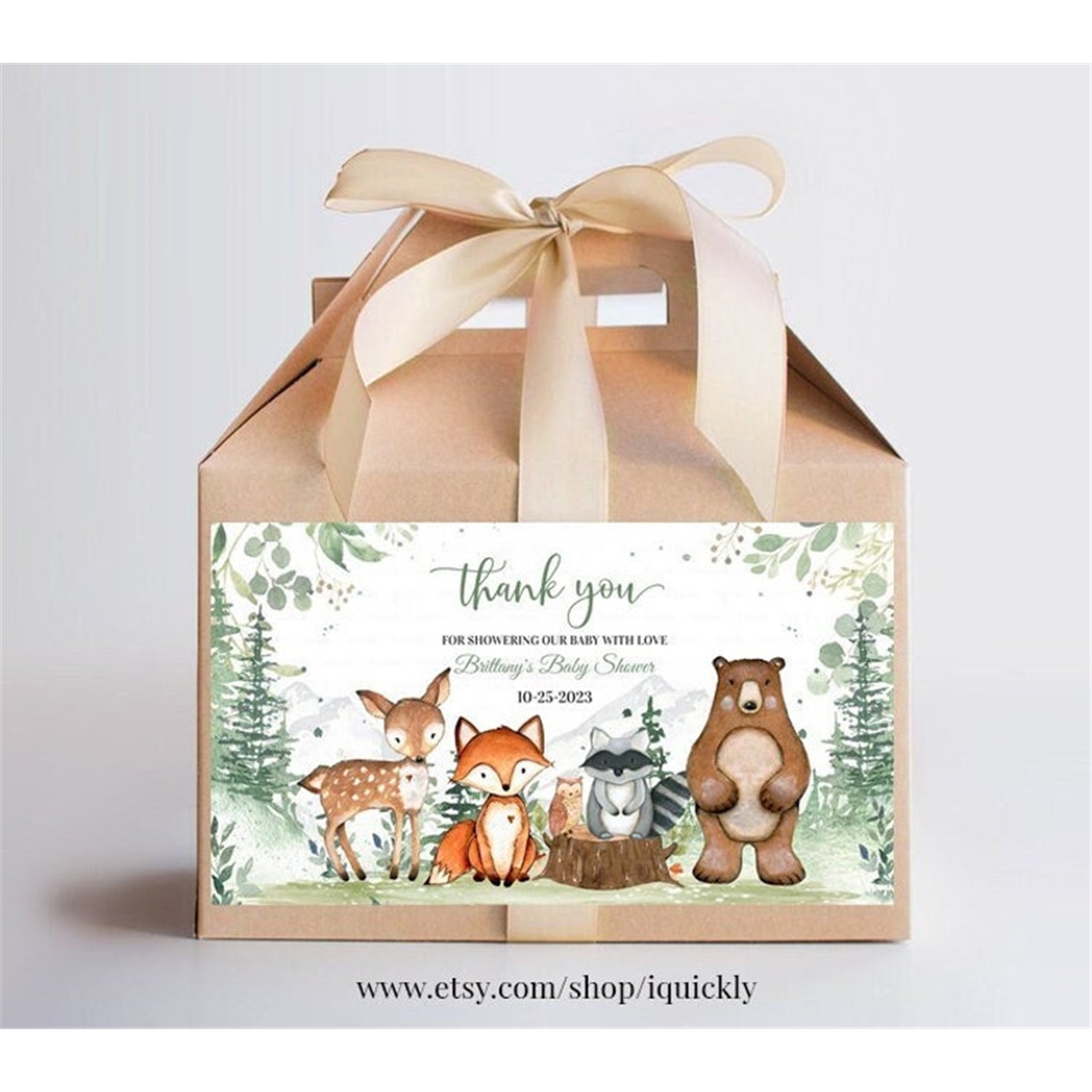 Editable Woodland Box Label Printables Woodland animals Baby - Inspire ...