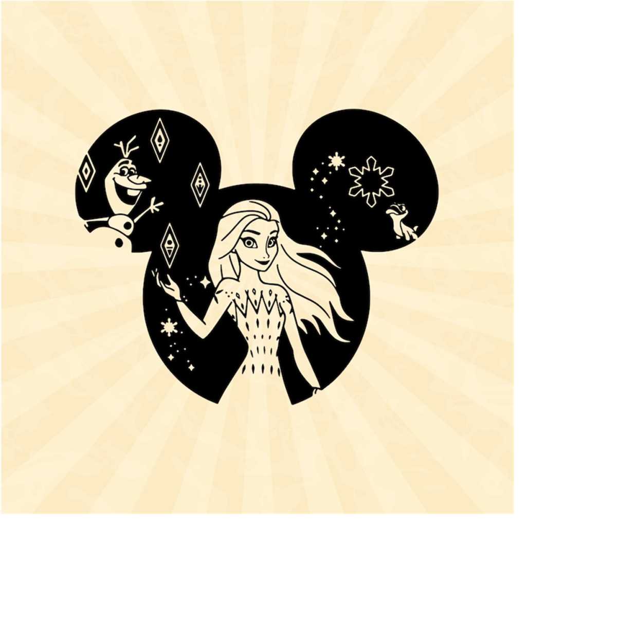 Frozen Elsa Svg, Elsa Svg, Frozen Svg, Mouse head svg, Disne | Inspire ...
