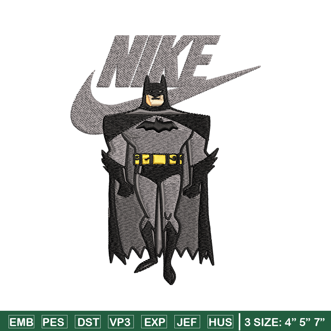 Nike Swoosh Batman Embroidery design, Batman cartoon Embroid | Inspire ...