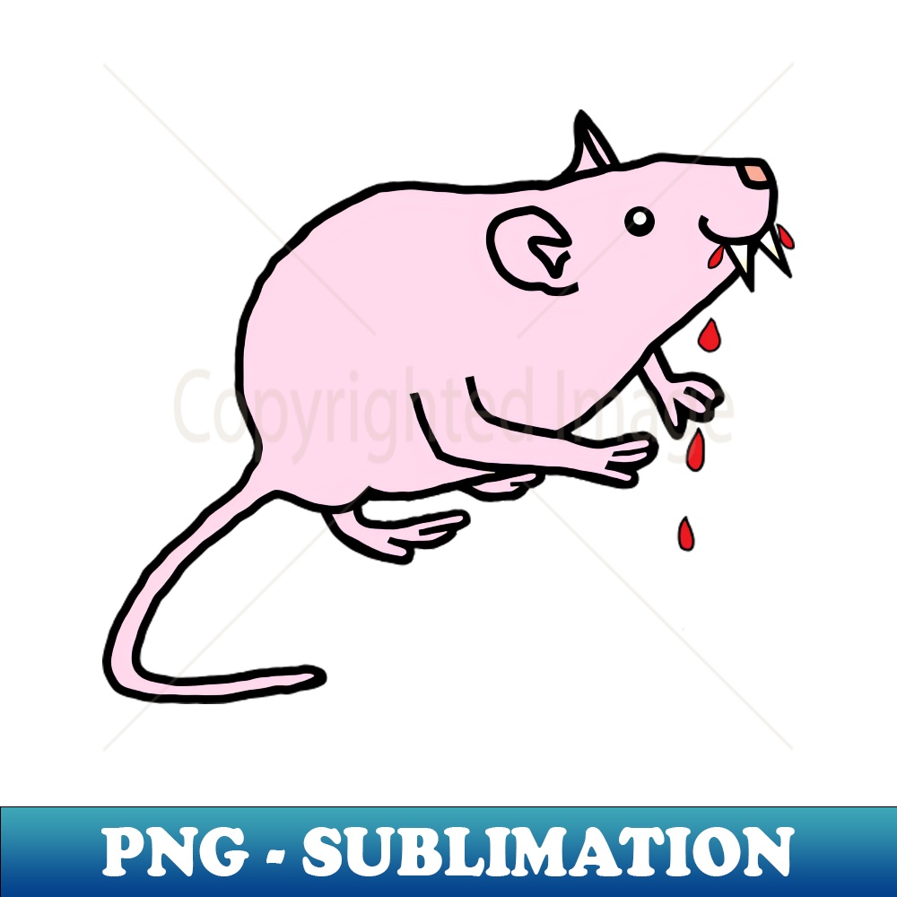 Animals with Sharp Teeth Pink Rat - Sublimation-Ready PNG Fi | Inspire ...