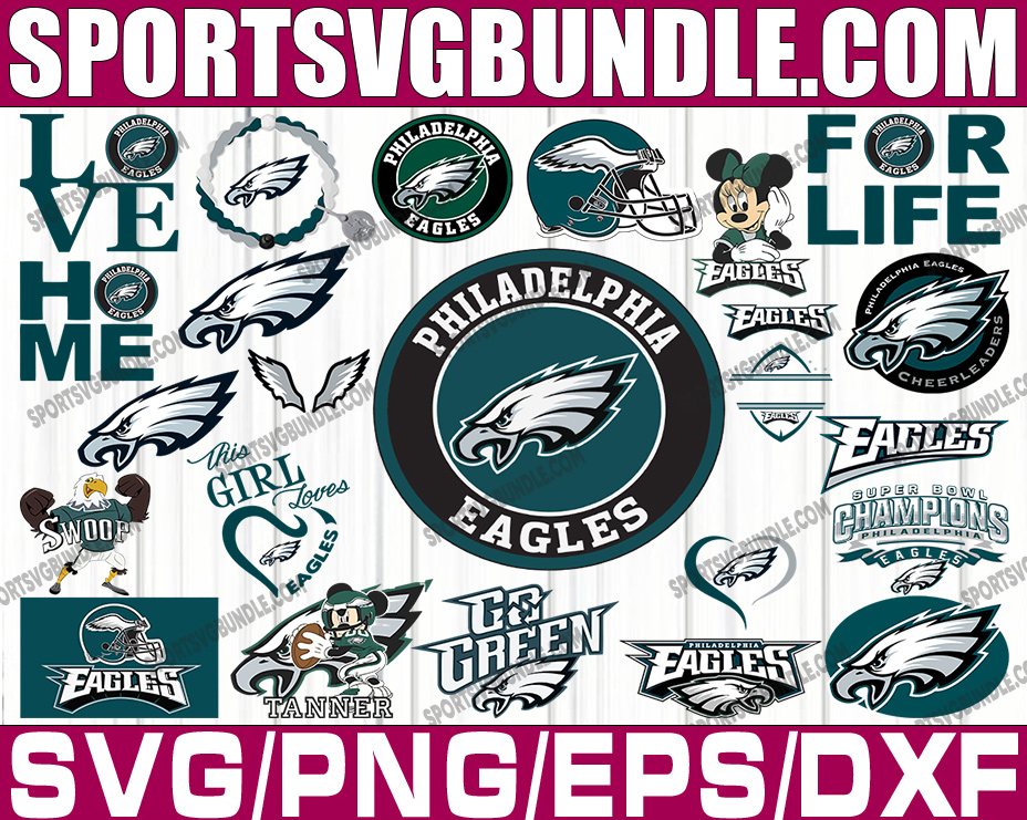 Bundle 26 Files Philadelphia Eagles Football team Svg, Phila | Inspire ...