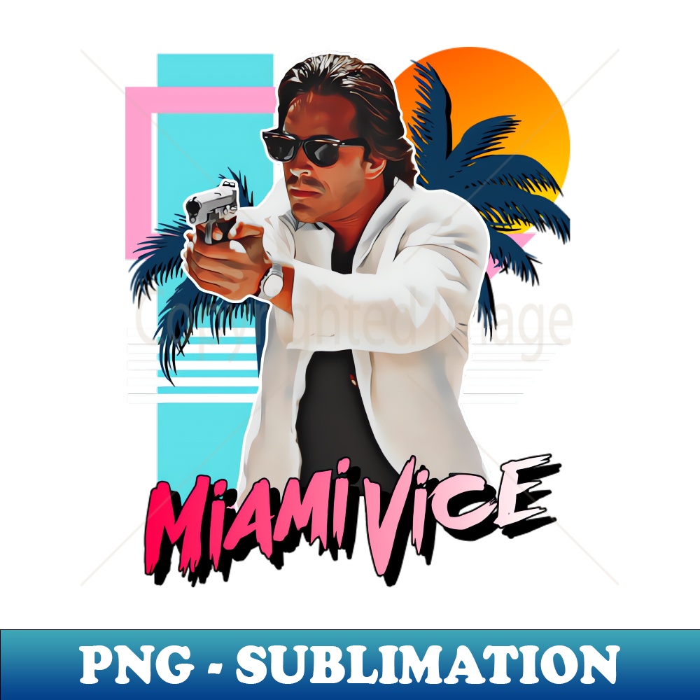 Retro Miami Vice 80s Sonny Crockett Tribute - Exclusive PNG | Inspire ...