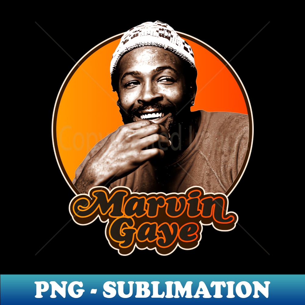 Retro Marvin Gaye Tribute - Premium PNG Sublimation File - P - Inspire ...