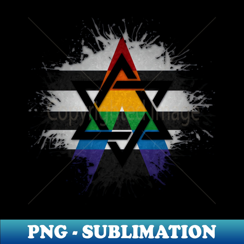 Paint Splatter LGBT Ally Pride Star of David Symbol - Stylis - Inspire ...