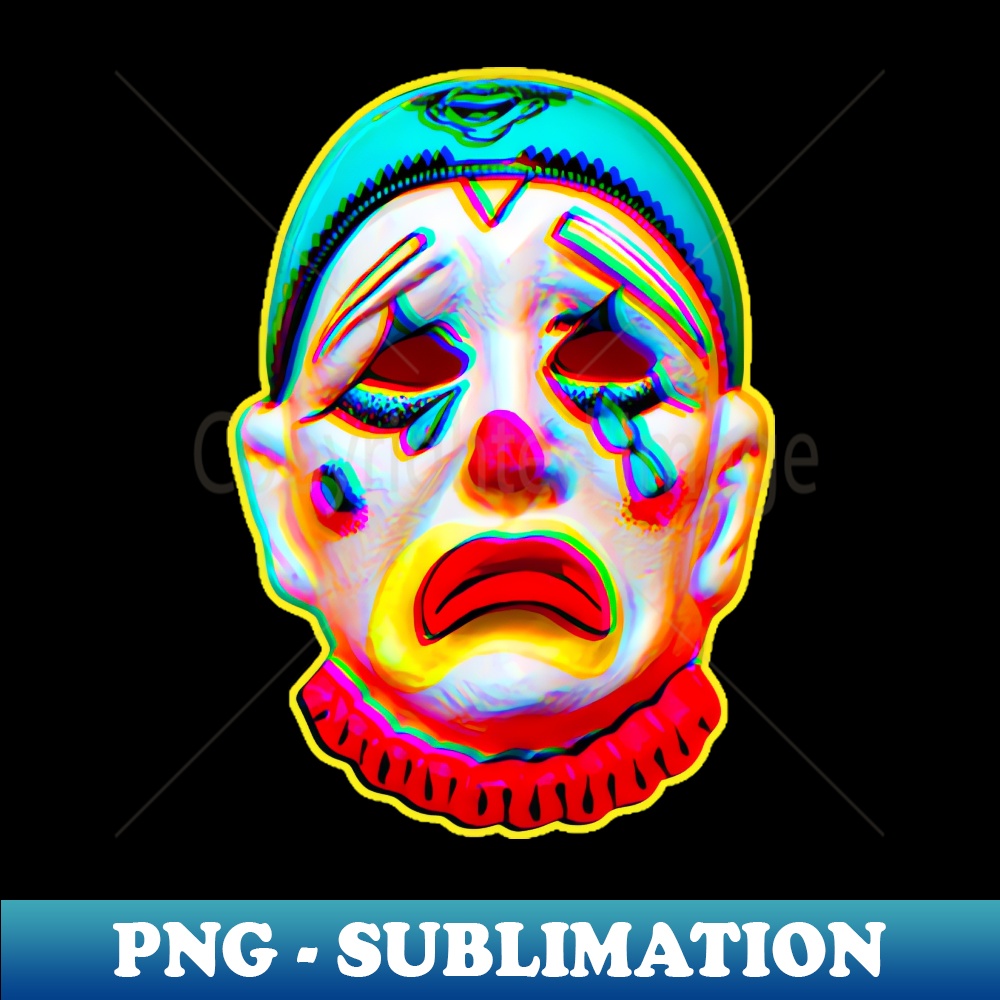 Crying Clown Mask - Sublimation-Ready PNG File - Enhance You | Inspire ...