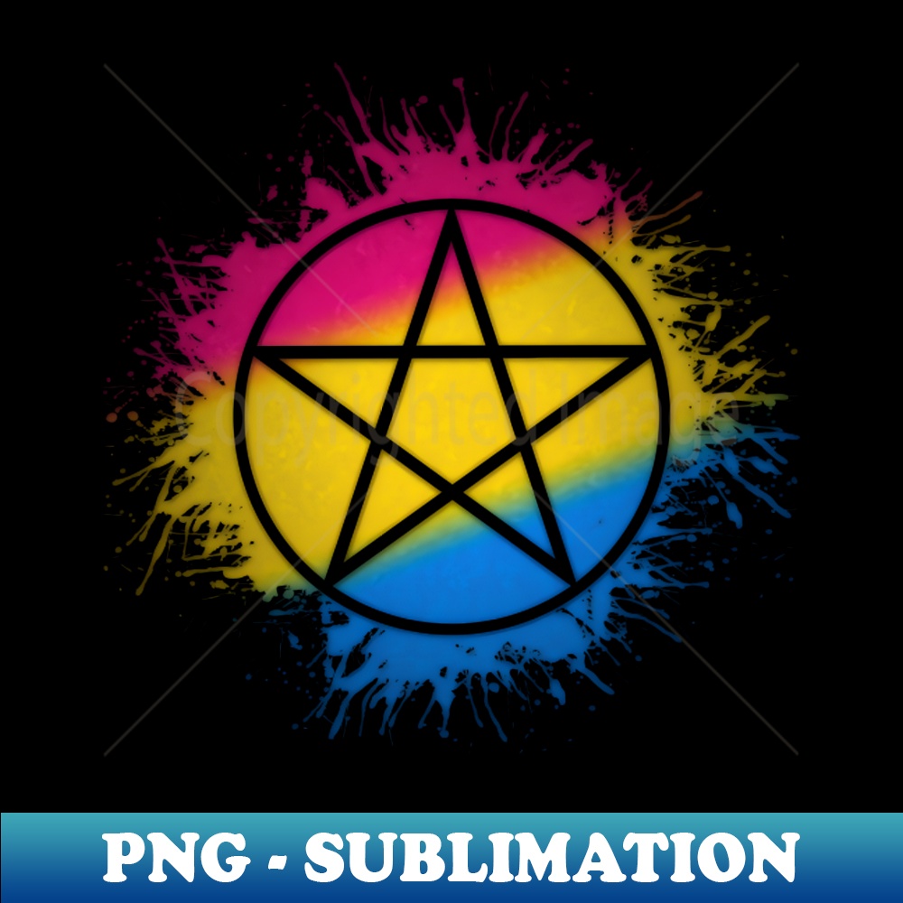 Paint Splatter Pansexual Pride Pentacle Symbol - High-Resolu | Inspire ...