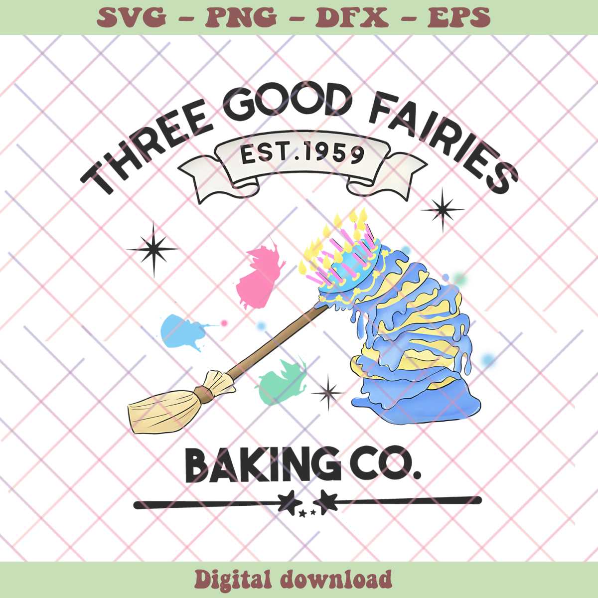 Three Good Fairies Baking Co Est 1959 PNG Sublimation | Inspire Uplift